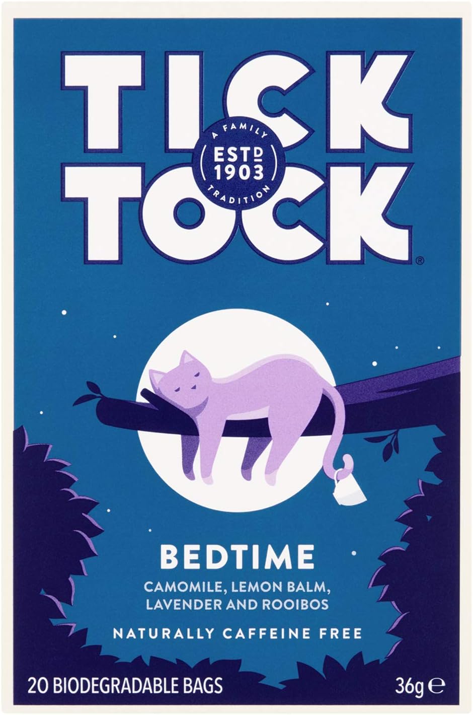 Tick Tock Wellbeing Bedtime, 20 Teabags, Pack of 6, 120 Teabaga ...