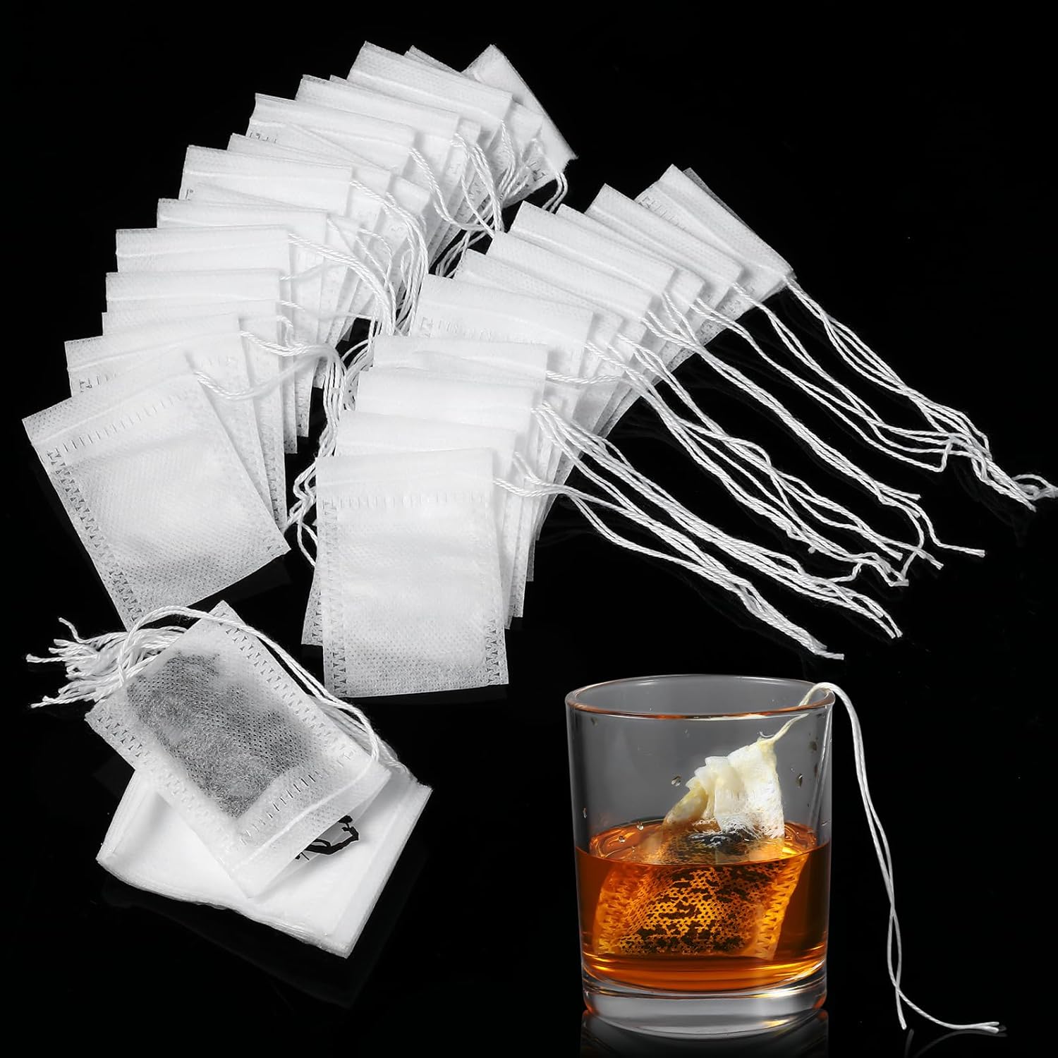 Amazon.com: 1000Pcs Disposable Empty Tea Bags for Loose Leaf Tea ...