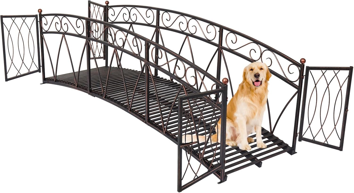 Amazon.com : KINBOR BABY Metal Garden Bridge - 8 Ft Outdoor Decorative ...