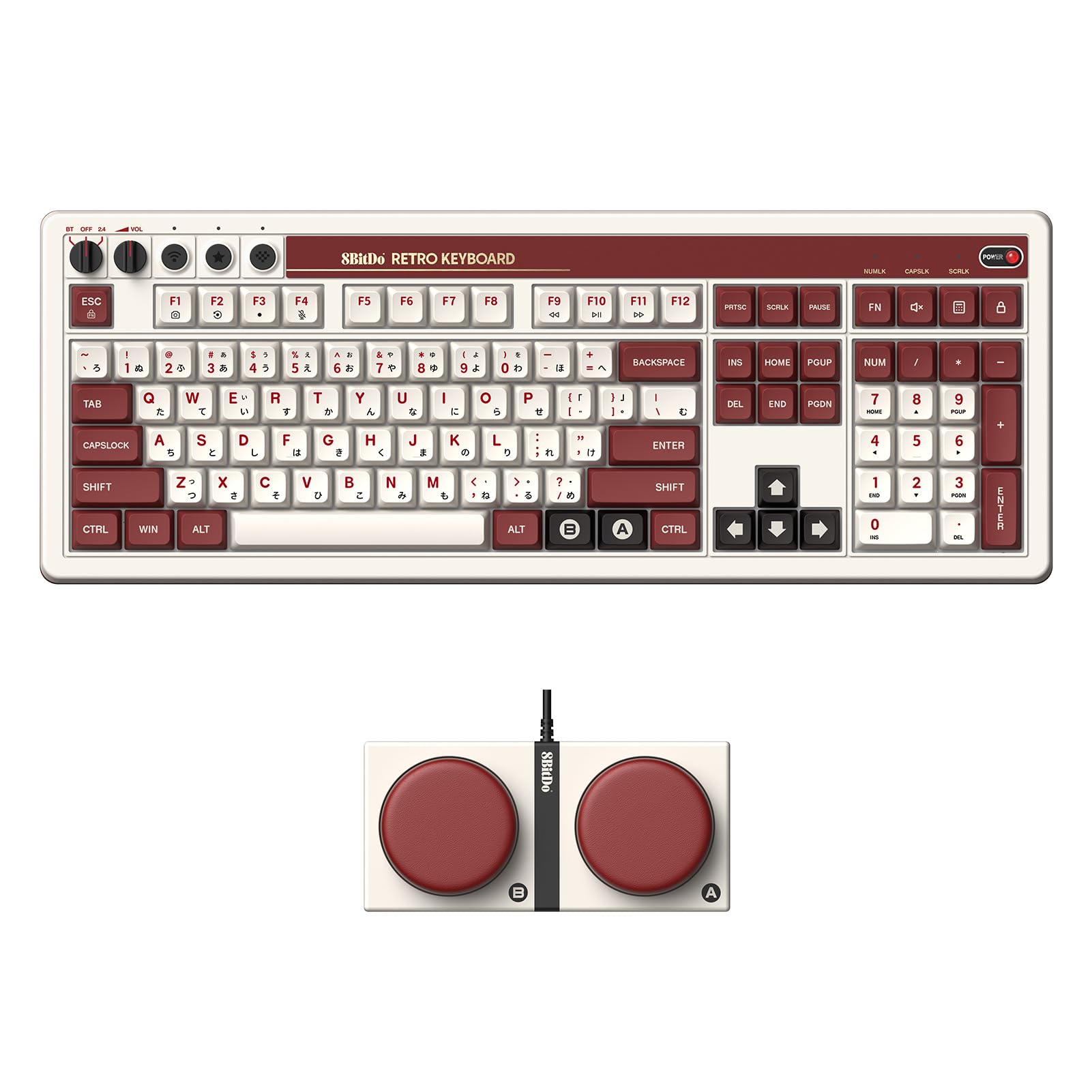 Buy 8BitDo Retro 108 Mechanical Keyboard with 108 Keys and Integrated ...