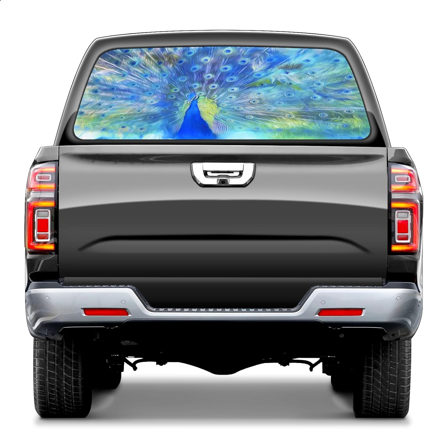 Amazon.com - Peacock Flaunting Its Tail Rear Window Graphic Decals for ...