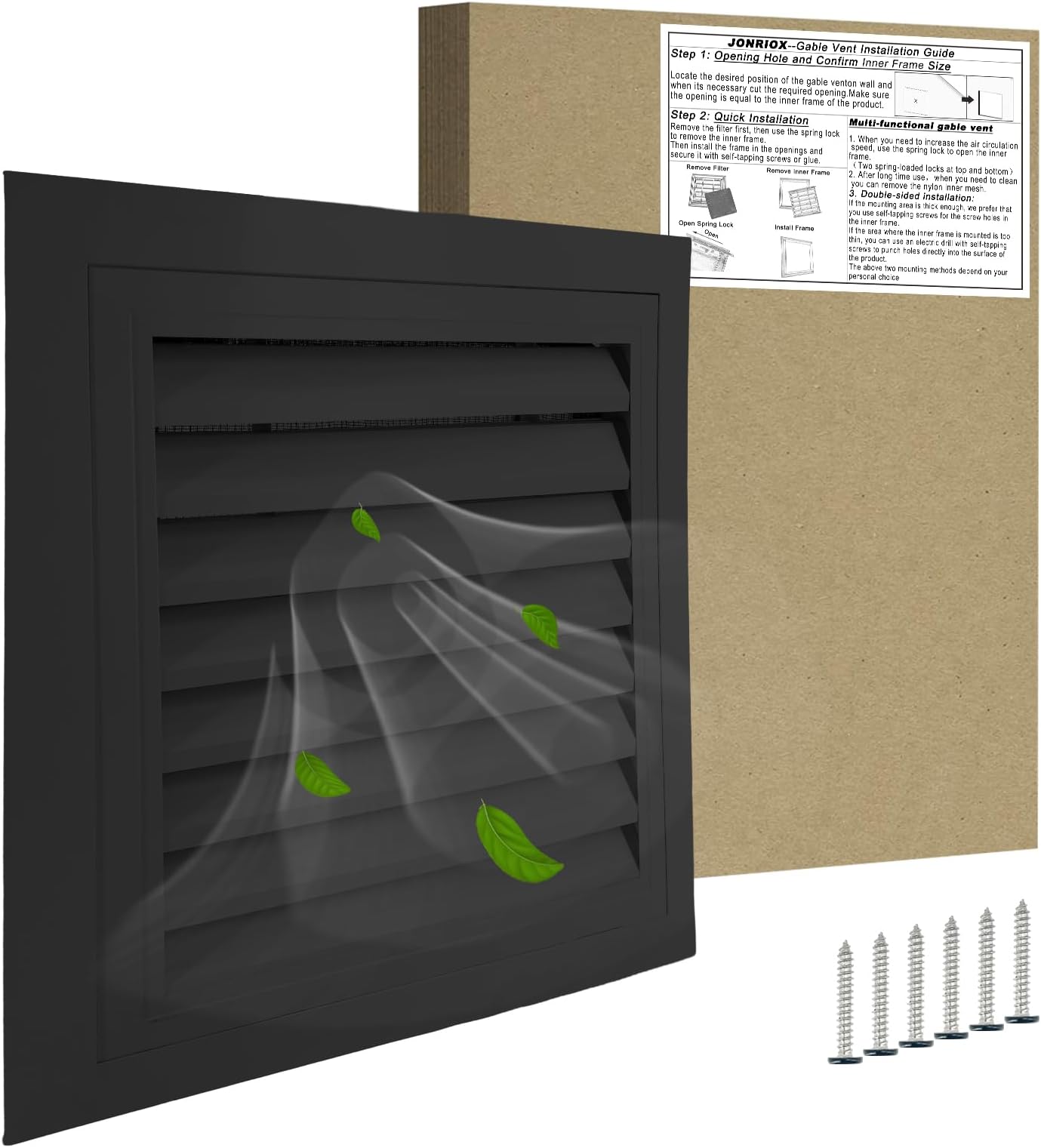 12"*12" Gable Vent,Aluminum Alloy Wall Vent Shed Vents,with Removable ...