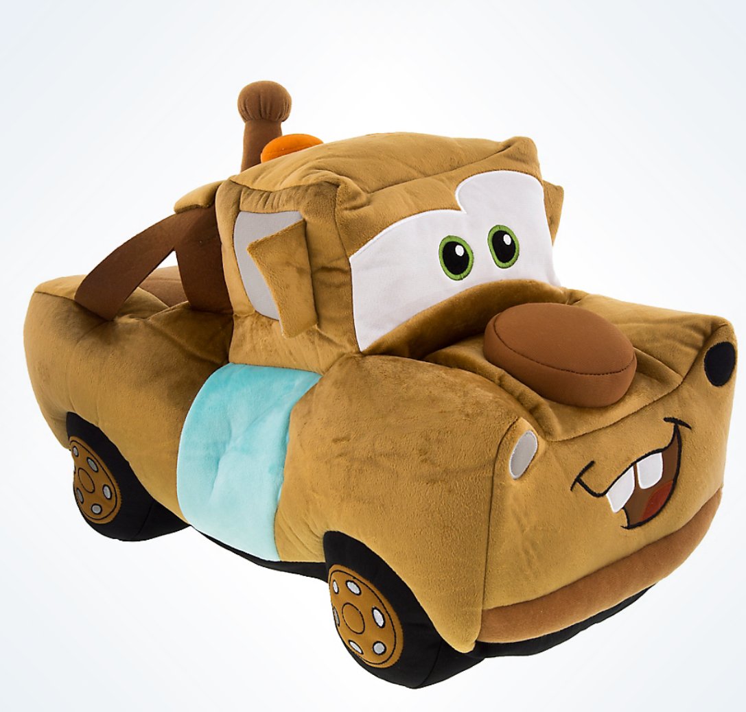 Plush Pillows Toys Disney Parks Tow Mater and Wheel Tire Reversible ...