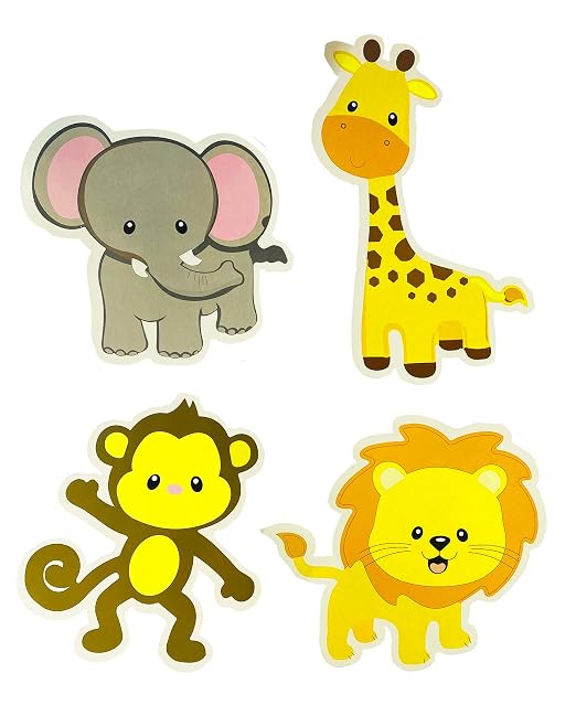 Partysanthe Zoo Animals Cutouts Safari Jungle Theme Birthday Party ...