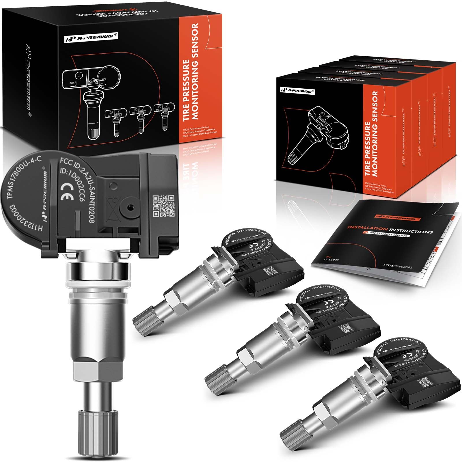 Amazon.com: A-Premium 433MHz Tire Pressure Monitoring System Sensor ...