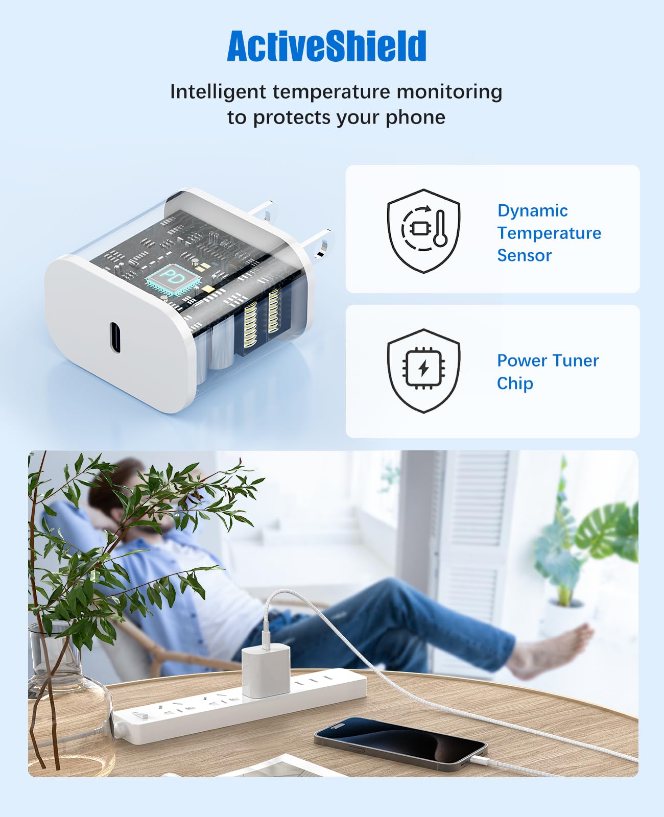 Snapklik.com : 3Pack Fast Charger 6ft,iPhone 16 15 Charger Fast Charging