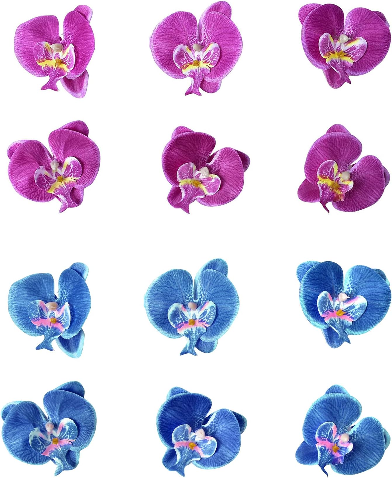 Amazon.com: HOKPA Artificial Silk Phalaenopsis Flower Heads, Fake ...