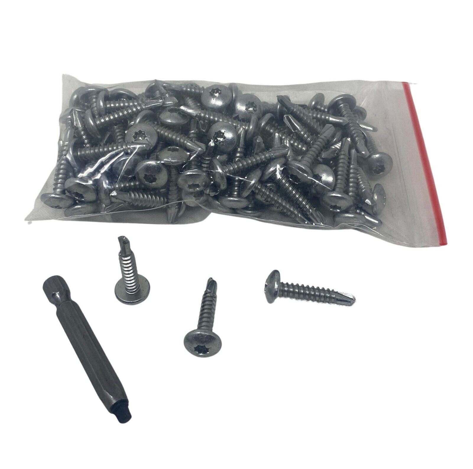 100 Pack #10 X 1" Inch Self Tapping Sheet Metal Screws, Zinc, DBL SQ #2 ...