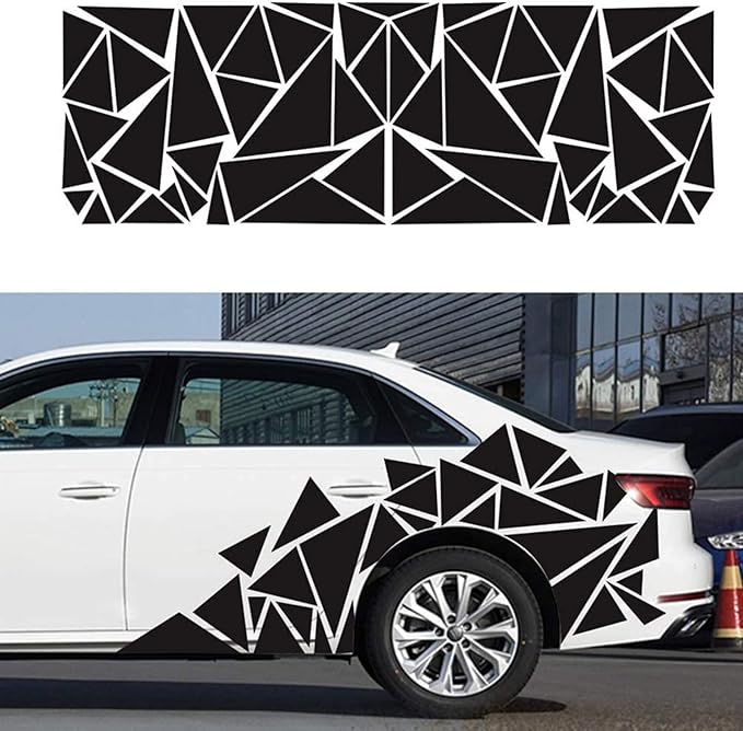 Amazon.com: JUST N1 1Pcs Triangle Car Decals Universal Glossy Car ...