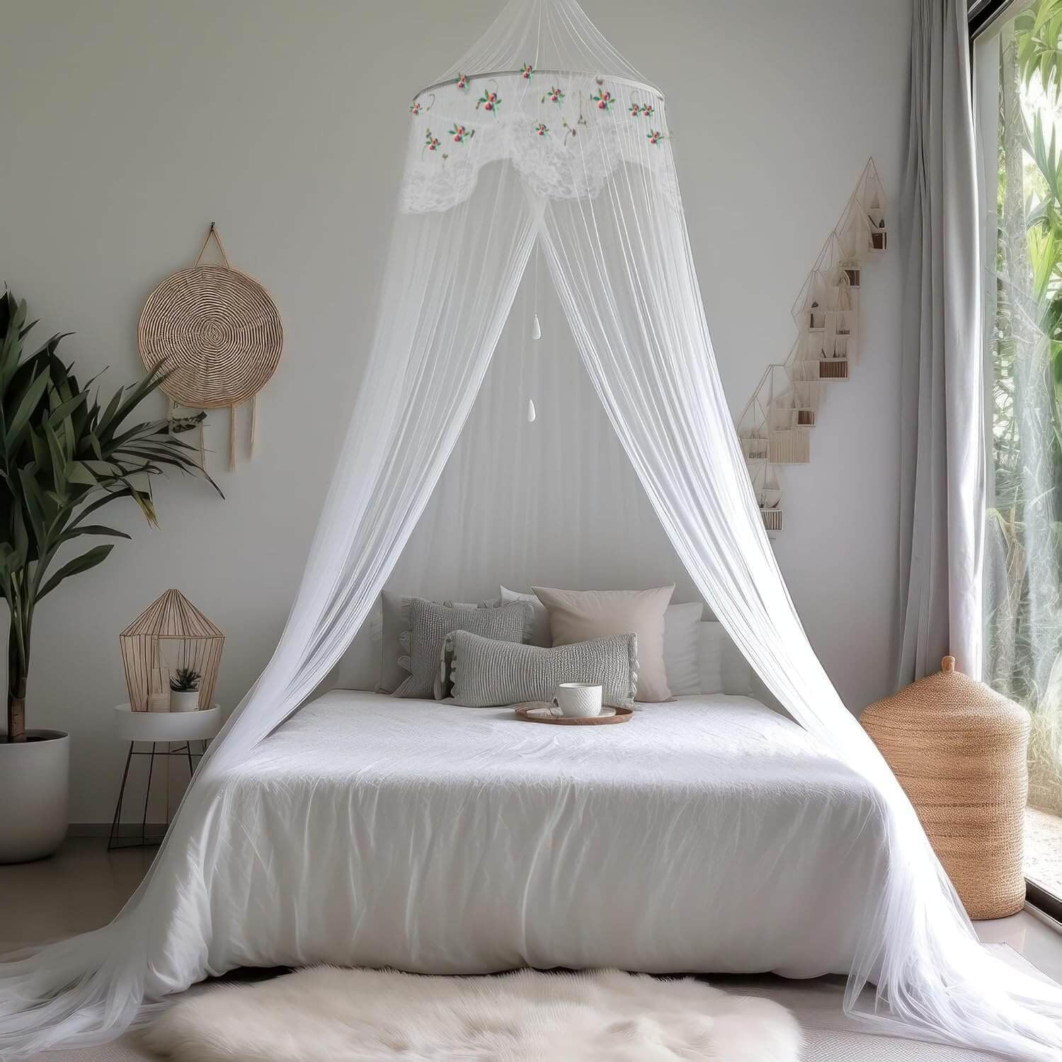 Mosquito Net & Bed Canopy for Double/single Bed - Travel-Ready Bed Tent ...