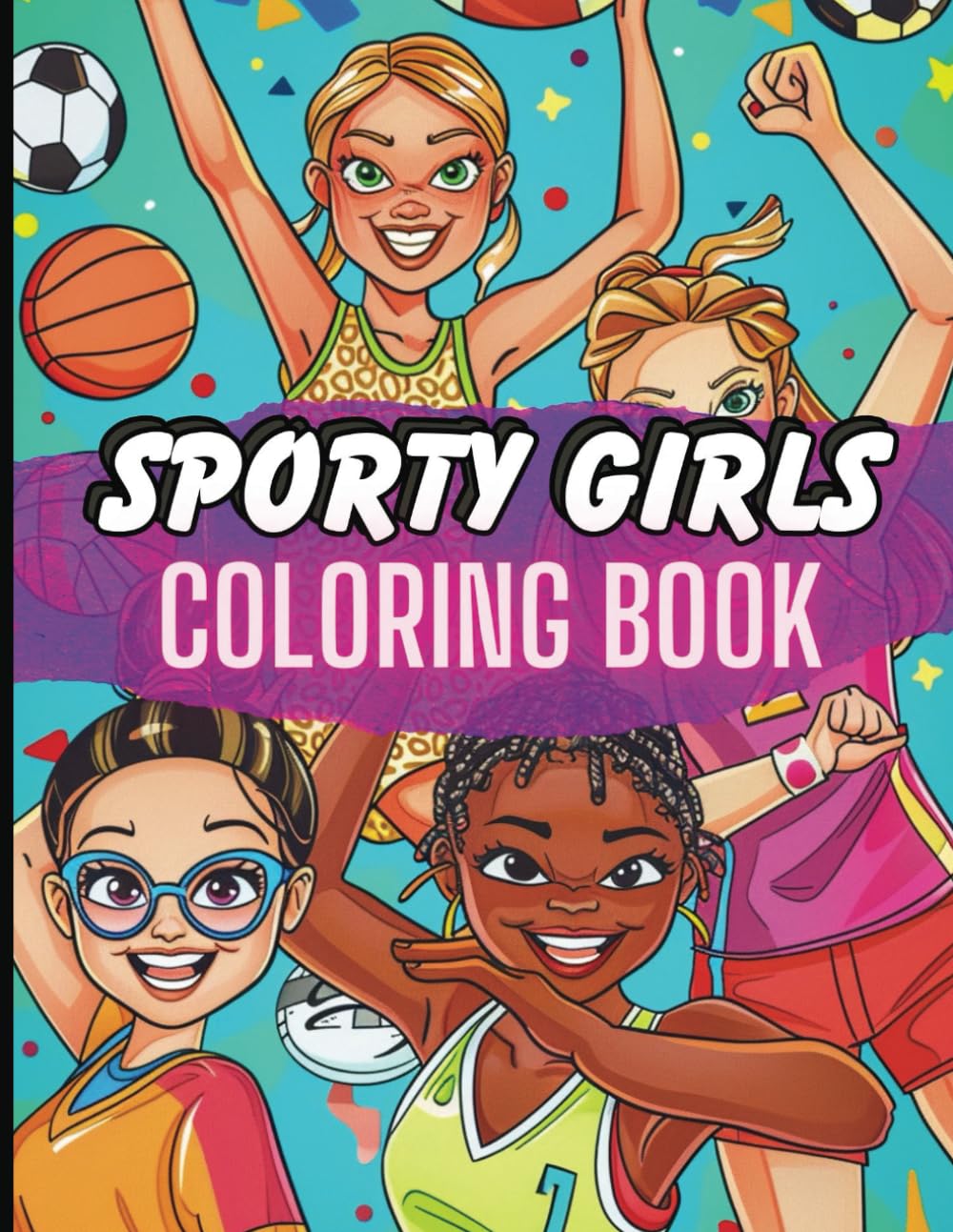 Amazon.com: Sporty Girls Coloring Book: 50 Fun Images for Female ...