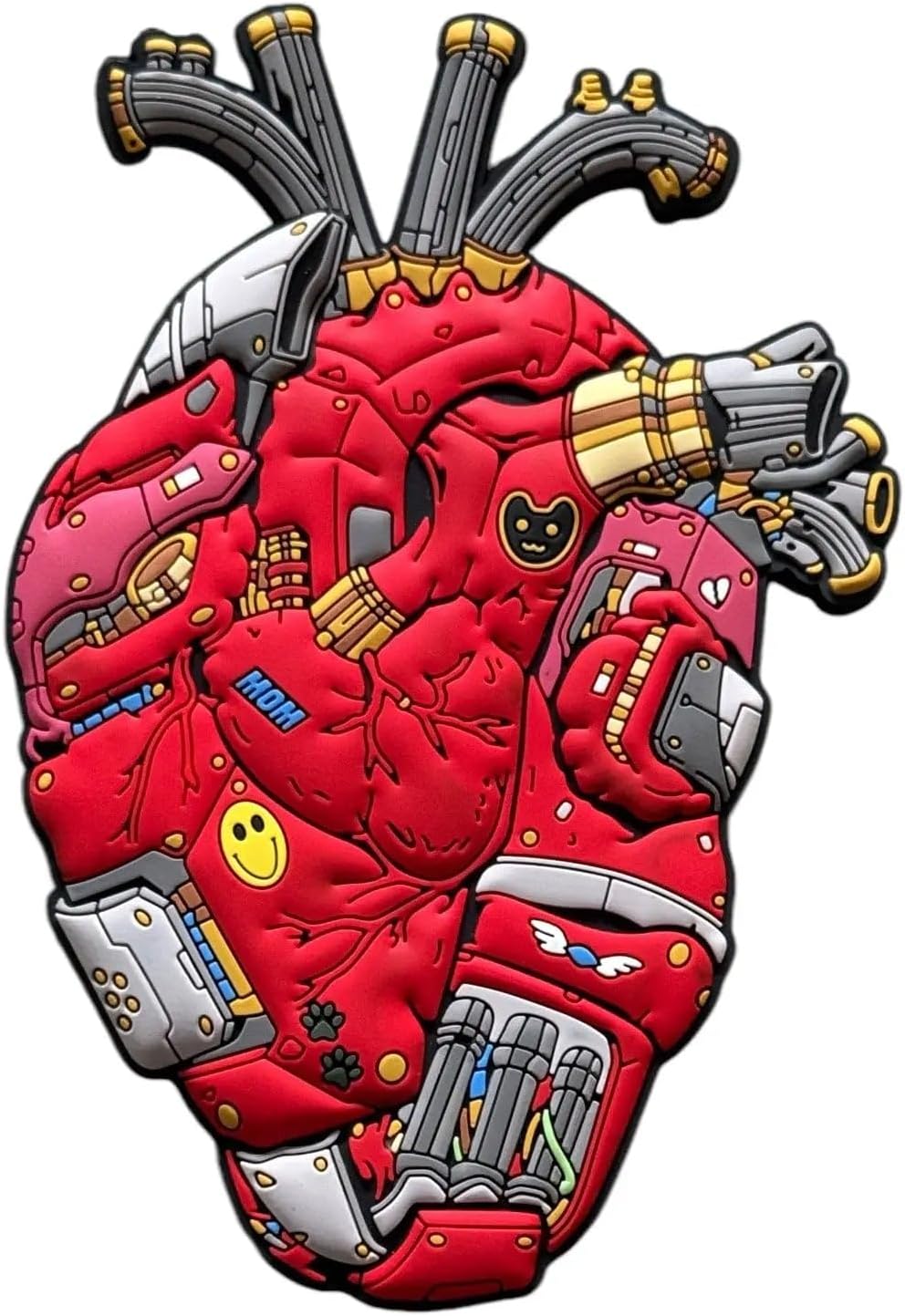 Amazon.com: Patchlab Cybr Cyber Heart Punk Mecha Robot Mechanical PVC Morale Patch : Sports ...