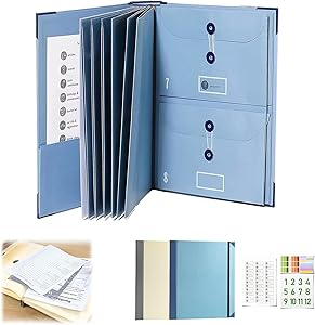 Folio Folders with Pockets,Folio Document Organizer,Accordion File ...