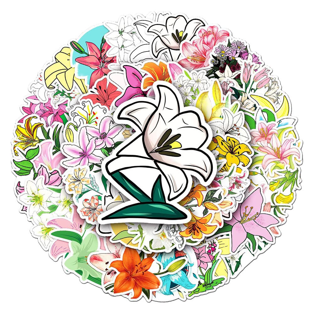Amazon.com: Vibrant Lily Flowers Stickers for Kids Boys Girls Teens ...