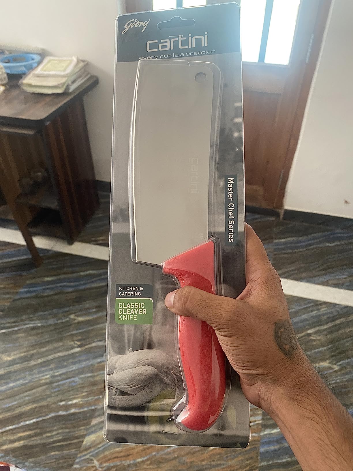 Buy Godrej Cartini Classing Cleaver Knife (Red) Online at Low Prices in ...