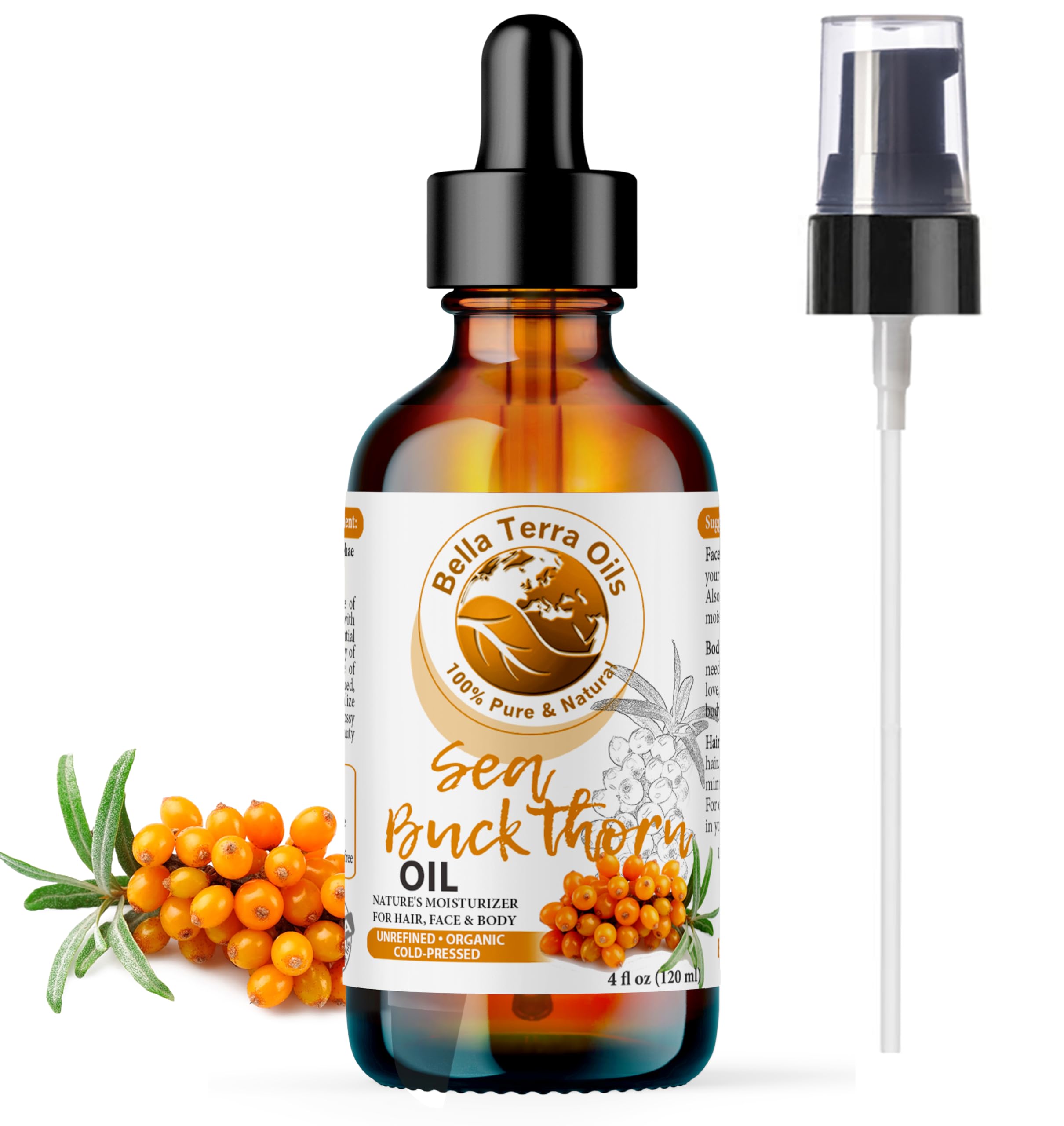 Amazon.com : Bella Terra Oils - Seabuckthorn Berry Oil 4oz - Experience ...