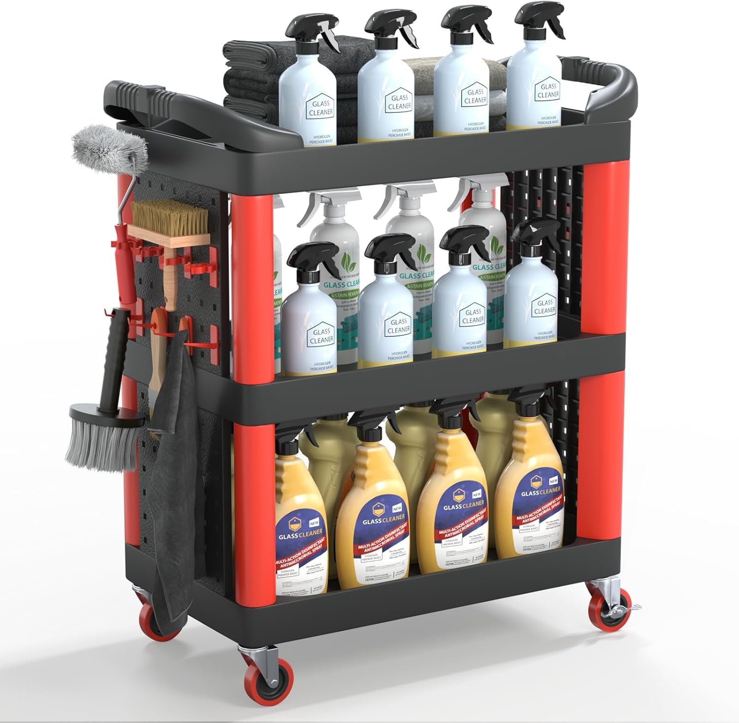 Amazon.com: Pelnuies 3 Tier Auto Detailing Cart with Wheels, 350 LBS ...