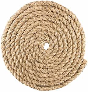 Twisted Manila Hemp Rope (50 Feet, 1 Inch), Ropes - Amazon Canada