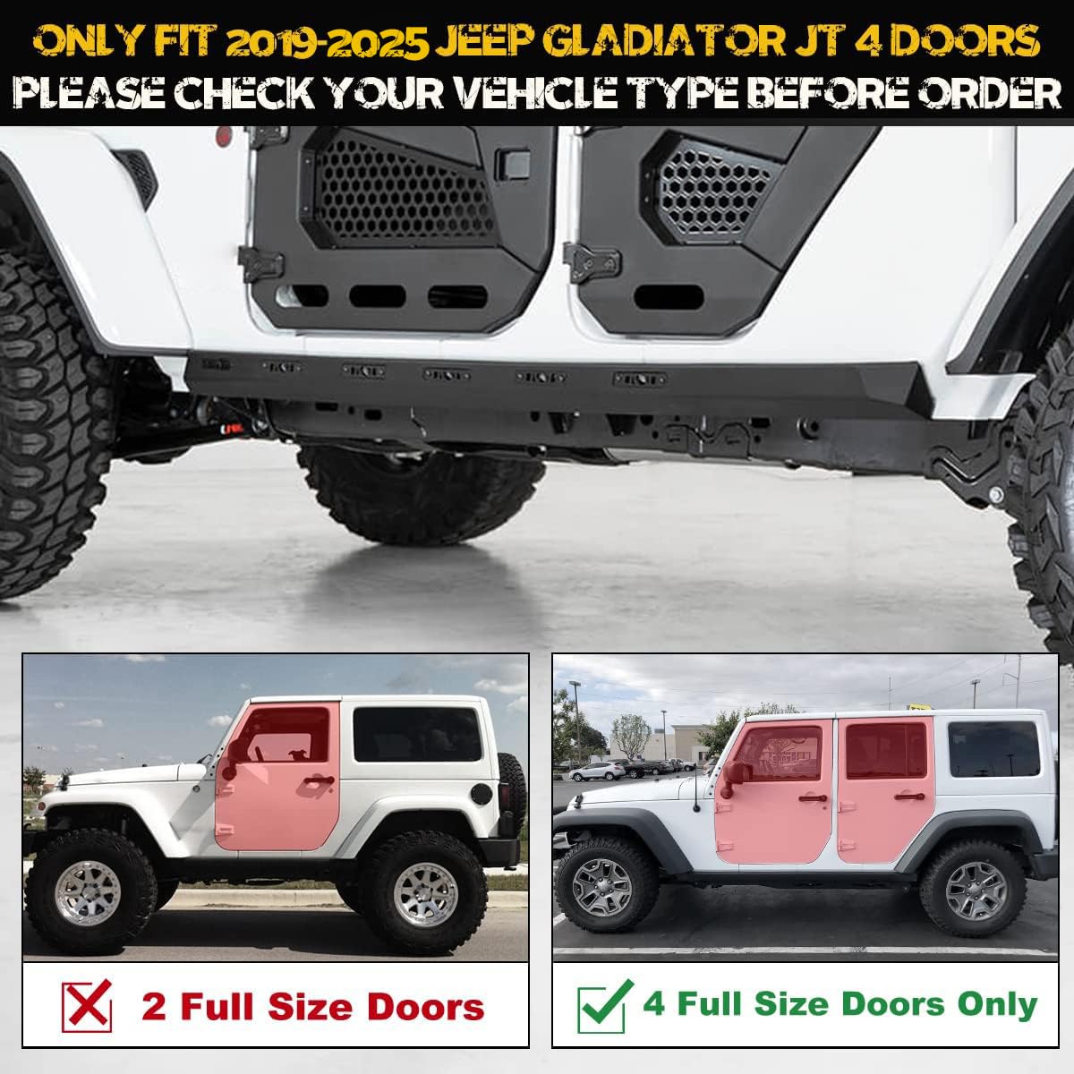 Trail Rail System Fit For 2020-2024 Jeep Gladiator Truck Bed Rails Tie ...