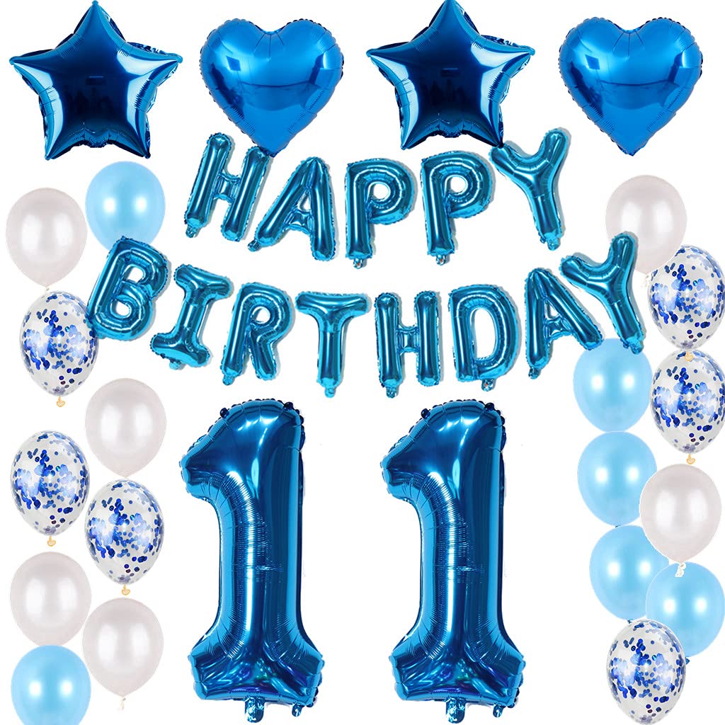 Buy 11th Birthday Decoration Blue Boys Set 11th Birthday Decoration ...