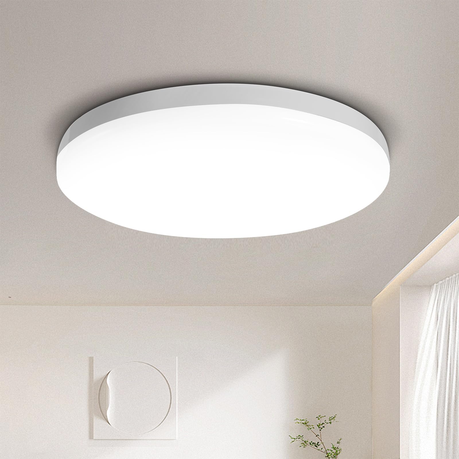 ECOWHO Flush Mount Ceiling Light Fixture, 5000K 15W LED Ceiling Lights ...
