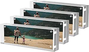 Amazon.com - Hexsonhoma 2x6 Inches Acrylic Pictures Frames Set of 4 ...