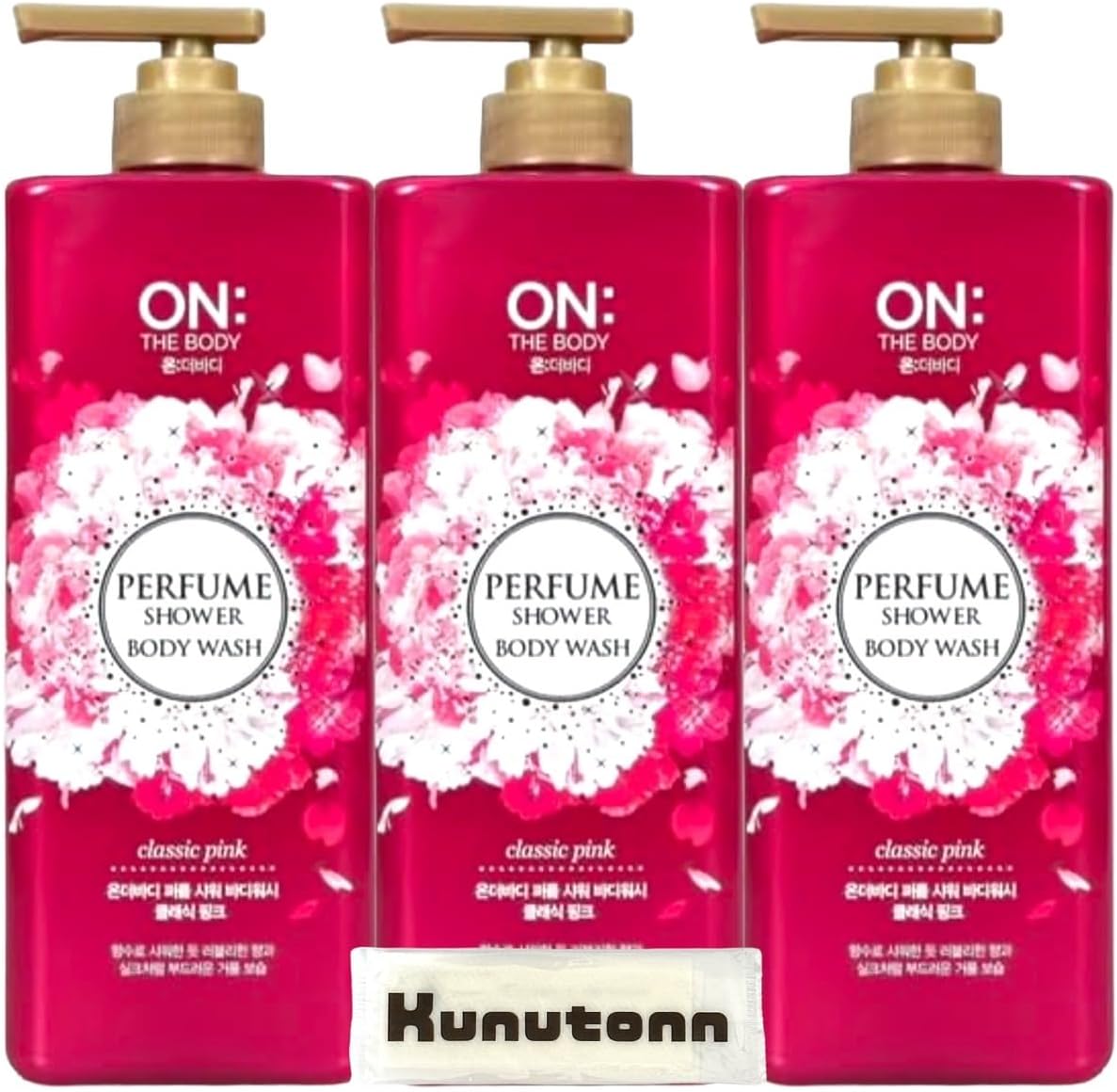Amazon | 銀座ステファニー オン ザ ボディ パフュームボディソープ ベルガモットピオニーの香り 480ml 3個セット + Kunutonnオリジナルロゴ入りhおしぼり付 ...