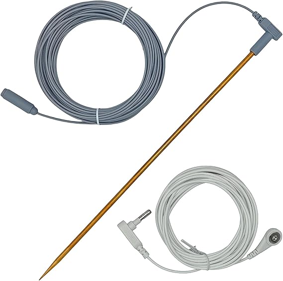 Amazon.com: Copper Grounding Rod Kit with 40ft female cord and 15ft ...
