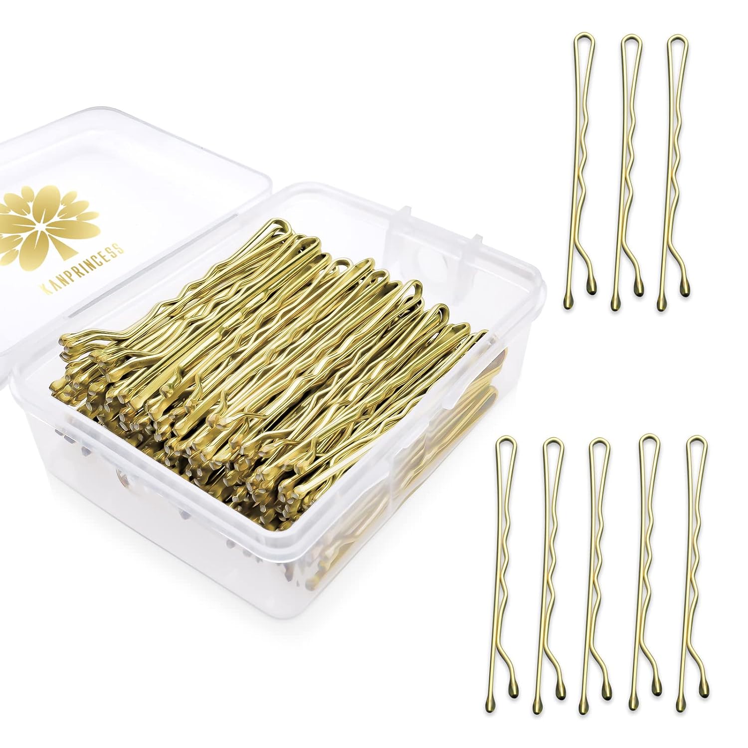 Amazon.com : KANPRINCESS 100PCS 2Inches Hair Pins Kit Hair Clips Secure ...