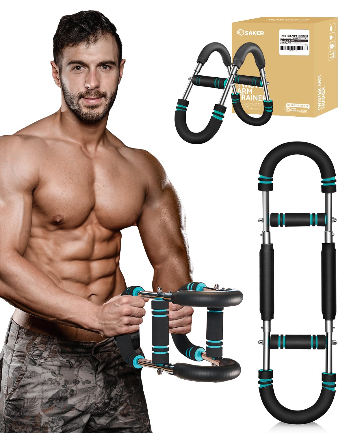 Saker Twister Arm Trainer DERACY Arm Trainer, Forearm Strengthener ...