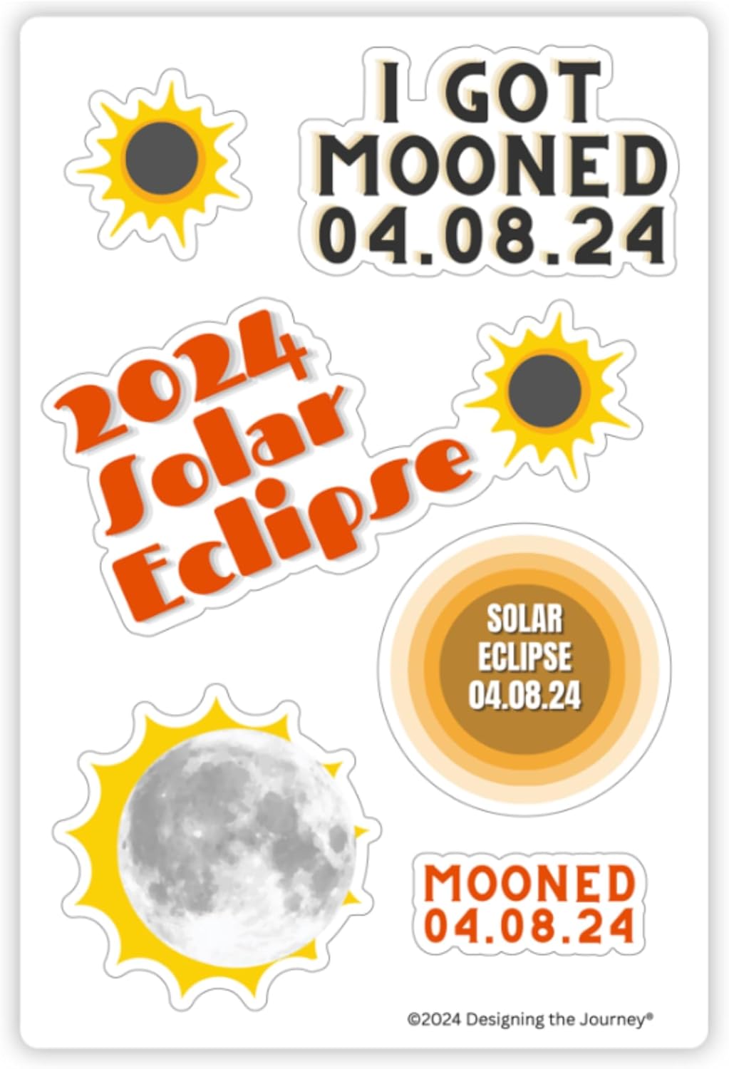 Amazon.com: 2024 Solar Eclipse Vinyl Sticker Sheet : Toys & Games