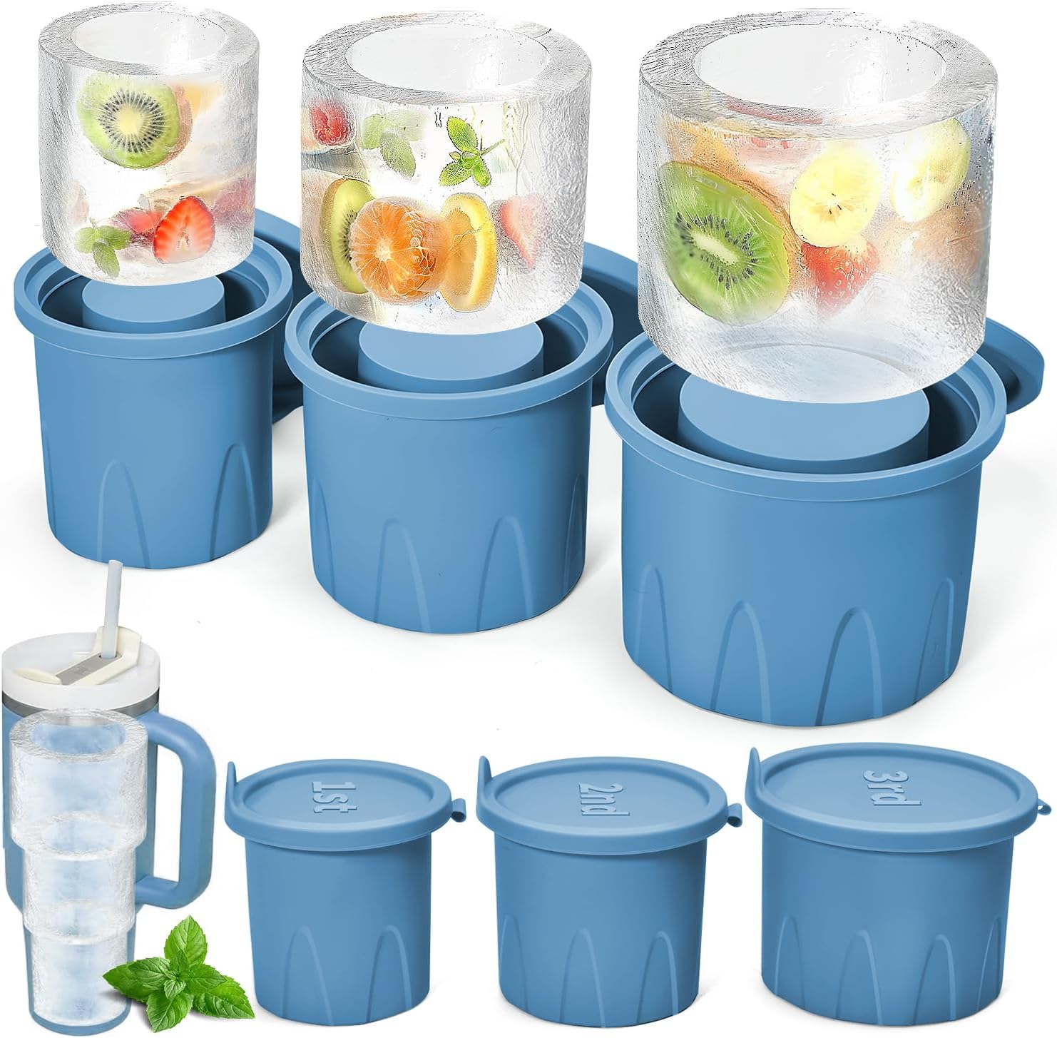 Amazon.com: Ice Cube Tray for Stanley Cup: Stanley Ice Mold Compatible ...