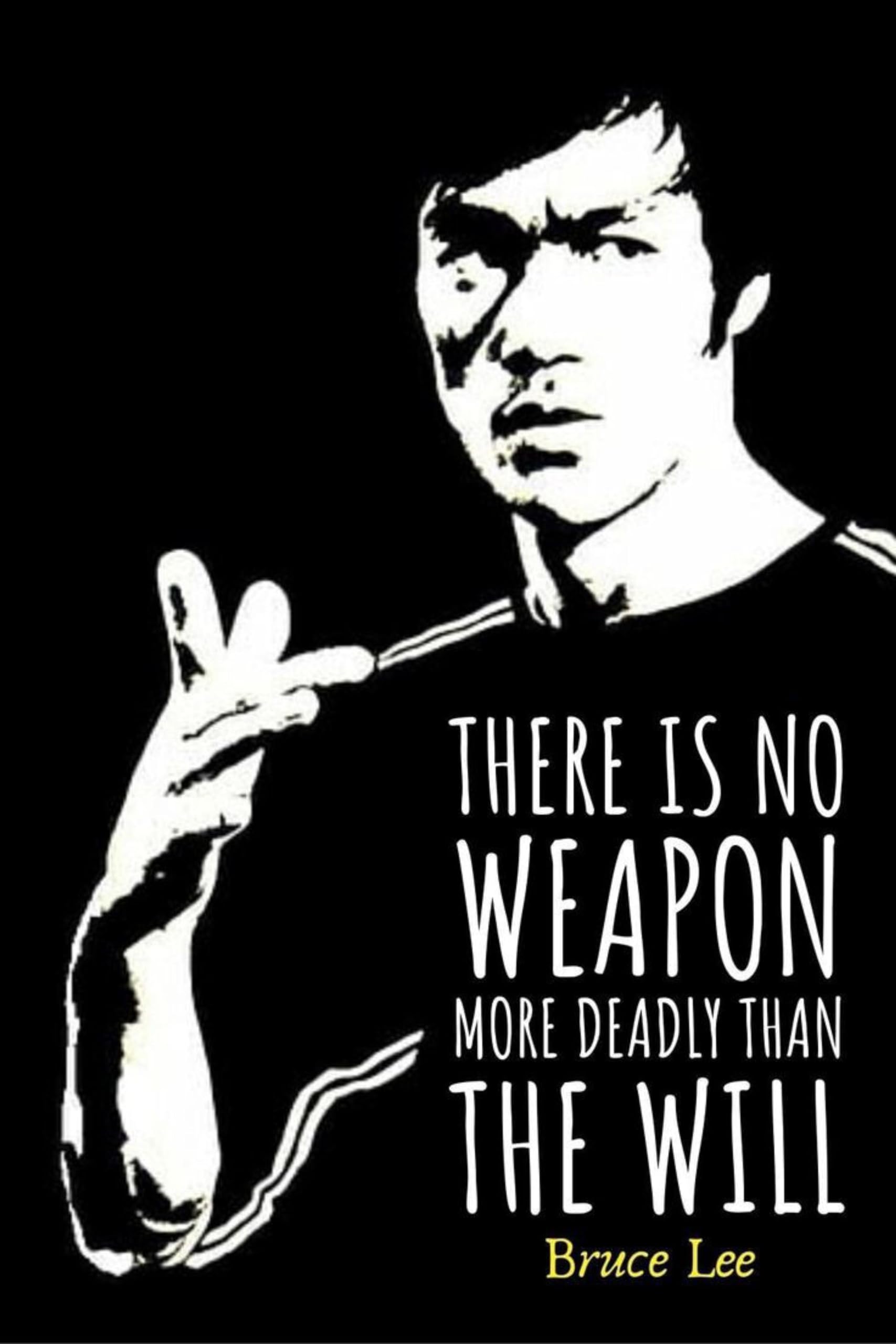 Bruce Lee Motivational Quote Poster For Home Room Wall Decor Easy Peel ...