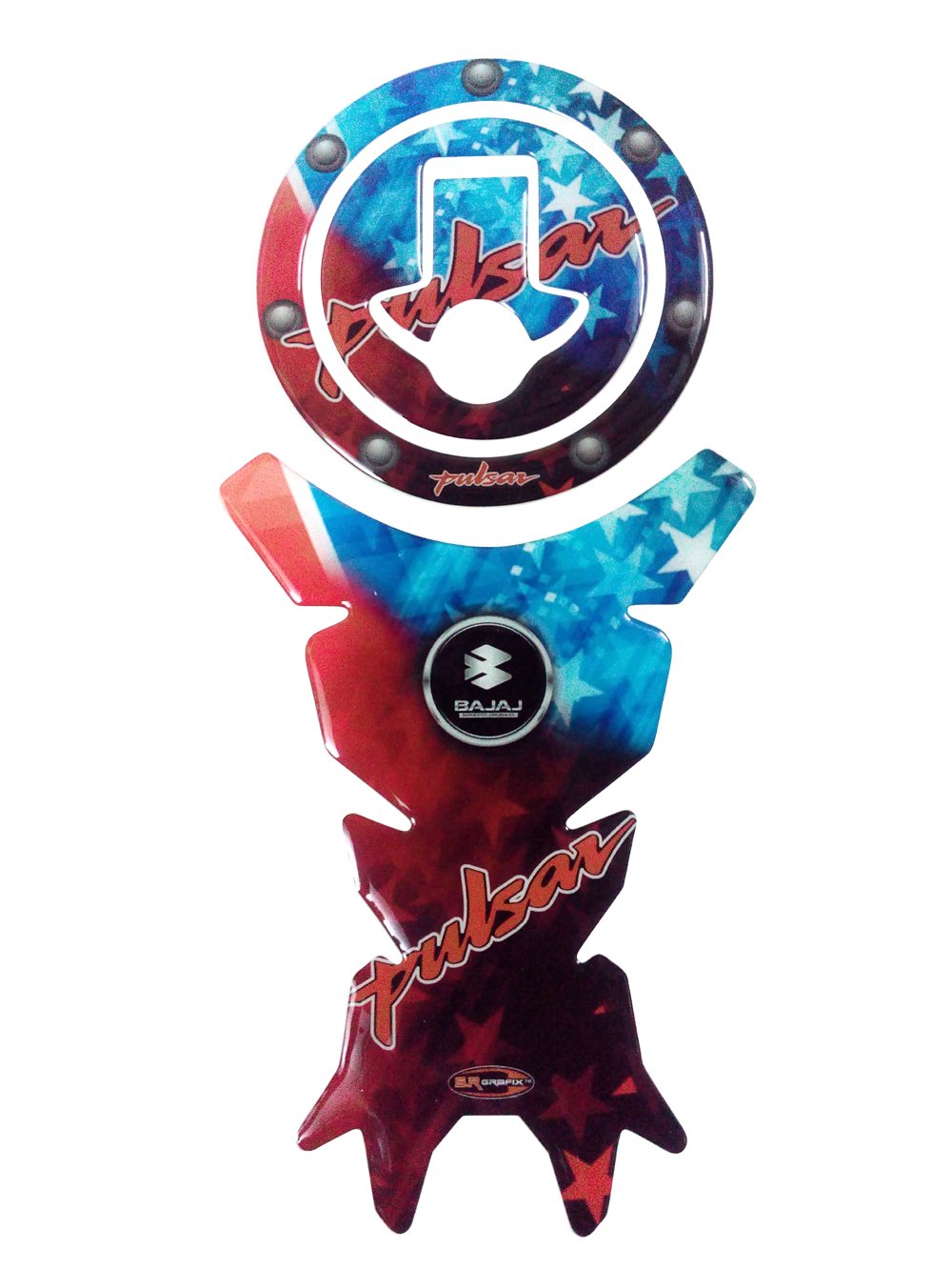 Top and Town Customize Bajaj Pulsar Tank Pad and Fuel Cap Sticker ...