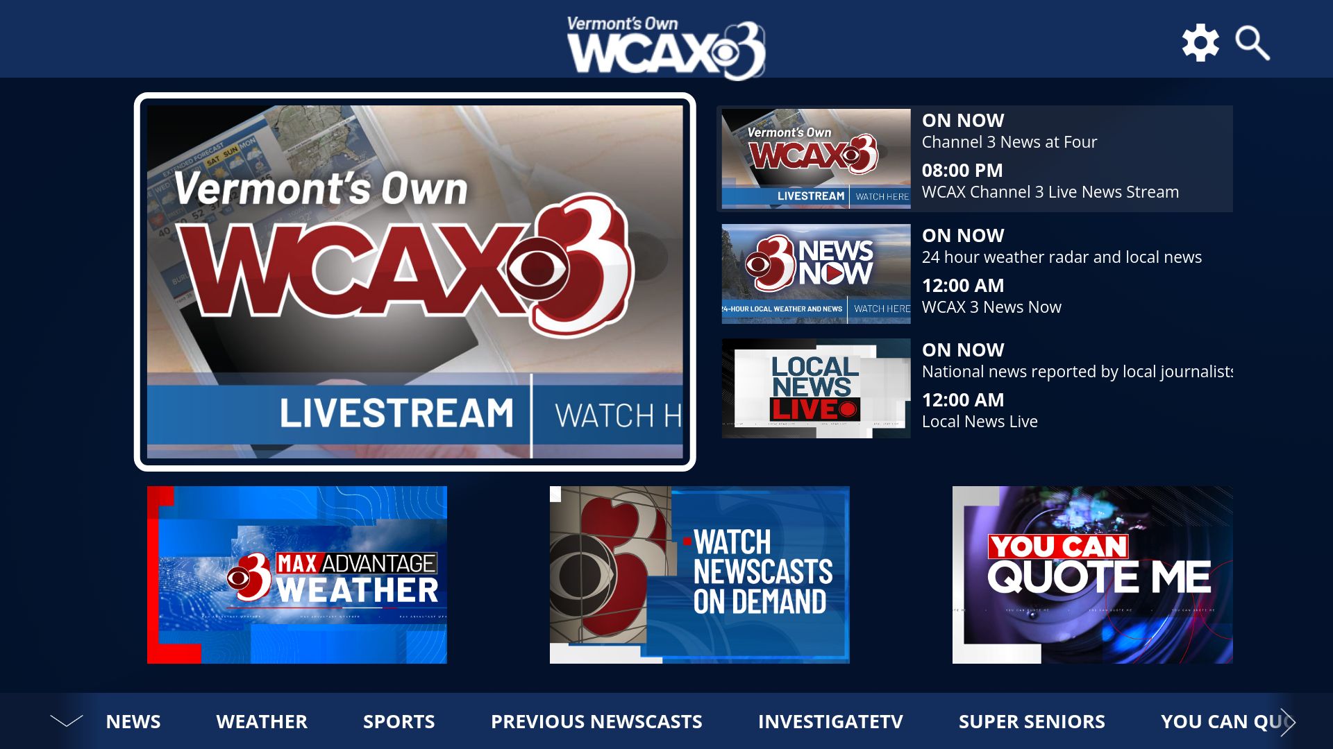 WCAX Channel 3 News: VT-NY-NH - App on Amazon Appstore