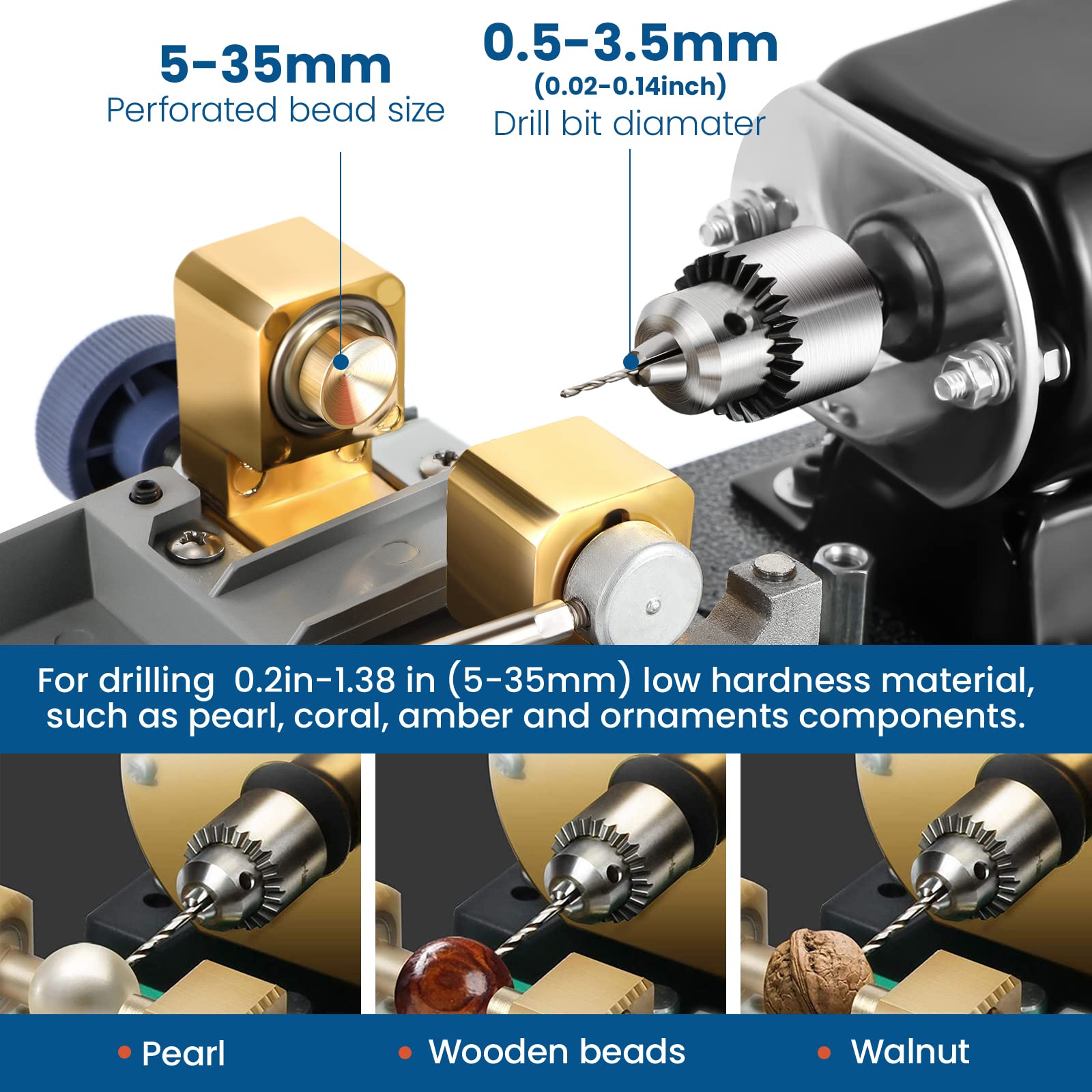 BAOSHISHAN 280W Pearl Drilling Machine Coral Driller Amber Holing ...