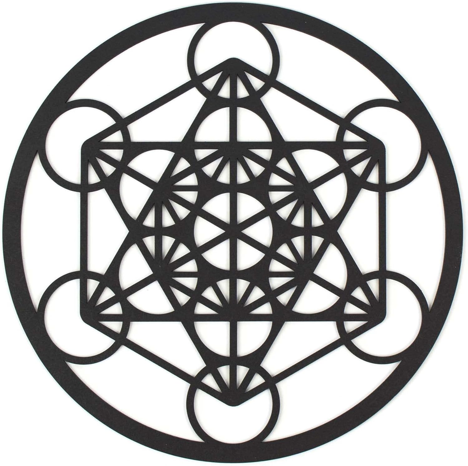 CONTRAXT Metatron Cube Wood Mandala Picture Rustic Wall Pictures Home ...