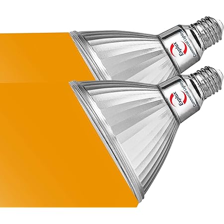Explux Commercial-Grade Amber LED PAR20 Flood Light Bulb, 60W ...
