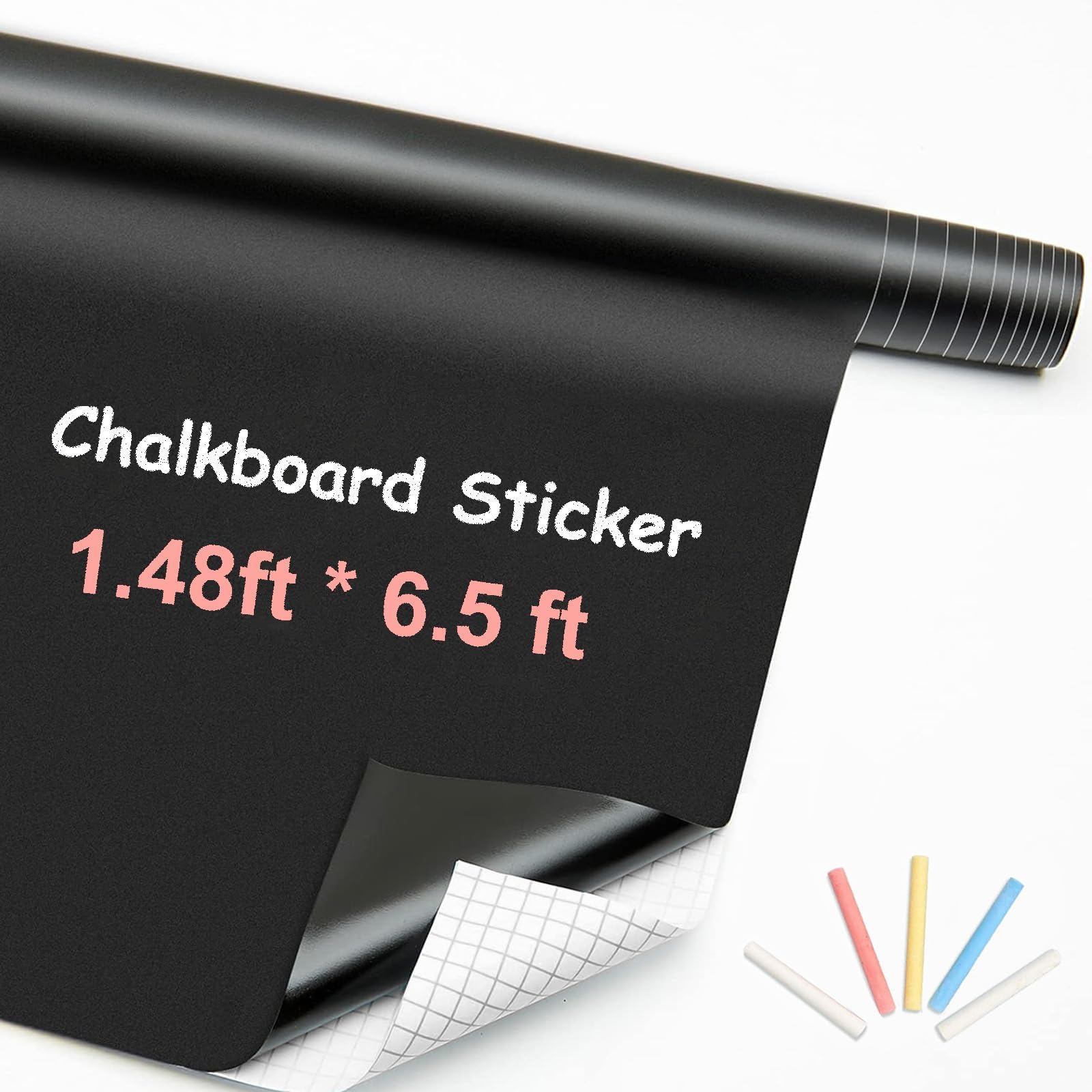Amazon.com: Chalkboard Paper 2 Rolls-Chalkboard Vinyl Sticker Wallpaper ...