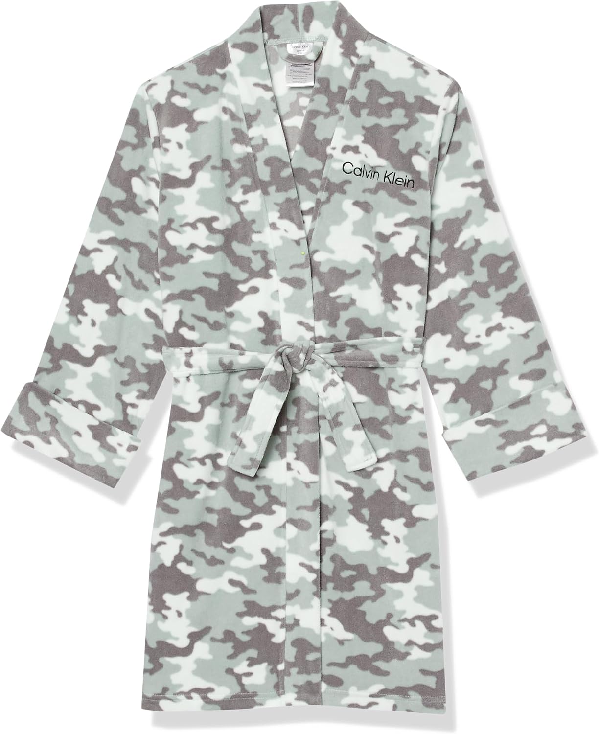 Amazon.com: Calvin Klein Boys Soft Robe With Cuffed Sleeves: Clothing ...