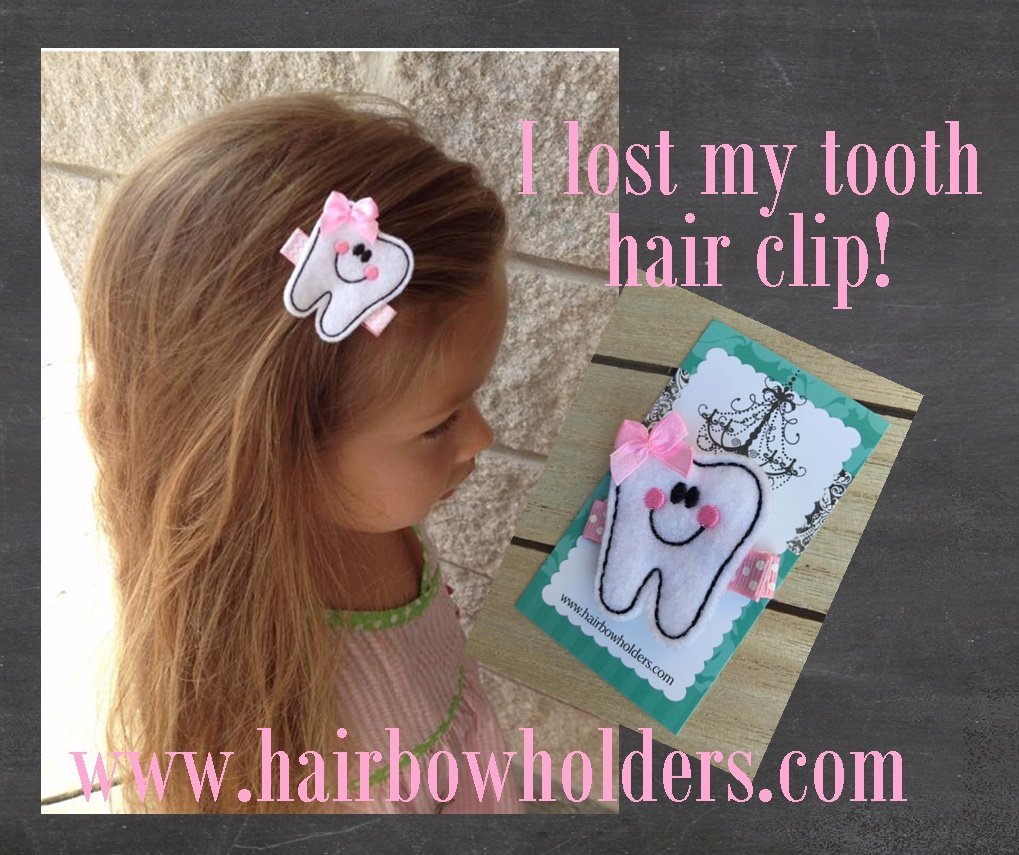 Amazon.com: CUTE Hair Clips for Girls, Felt Hair Clips, TOOTH Hair Clip ...