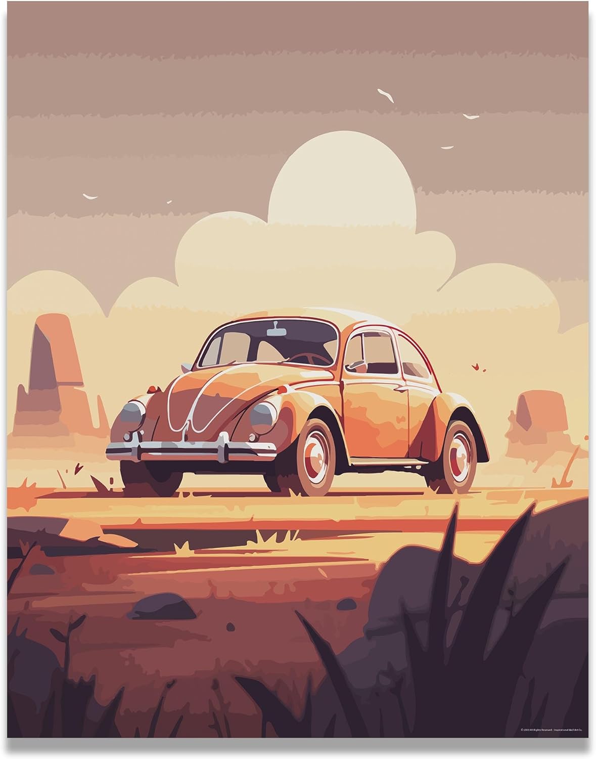 Amazon.com: Inspirational Wall Art Co. - Volkswagen | Retro Volkswagen ...