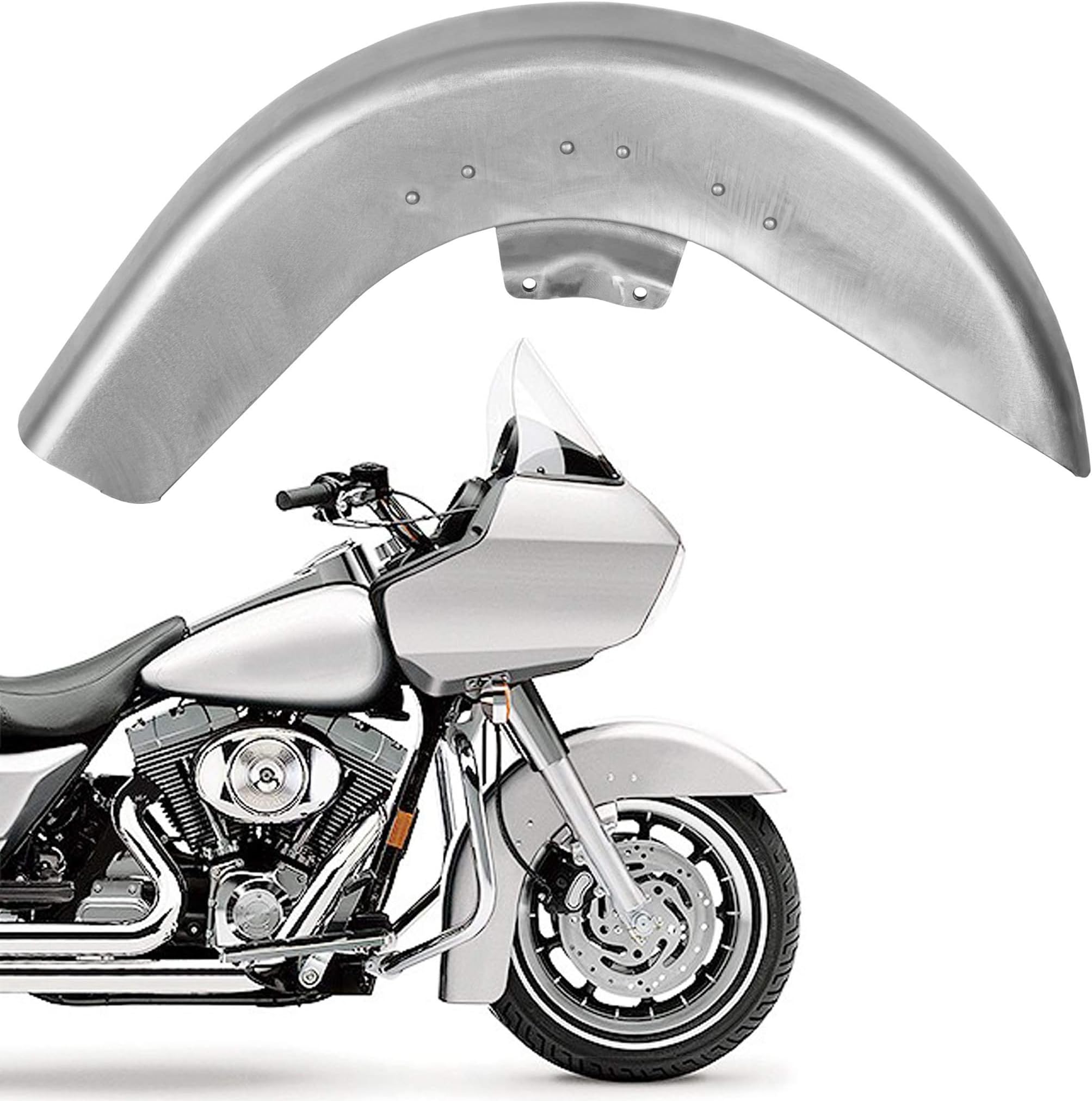 Amazon.com: ECOTRIC Front Fender Steel Compatible with 1989-2013 Harley ...
