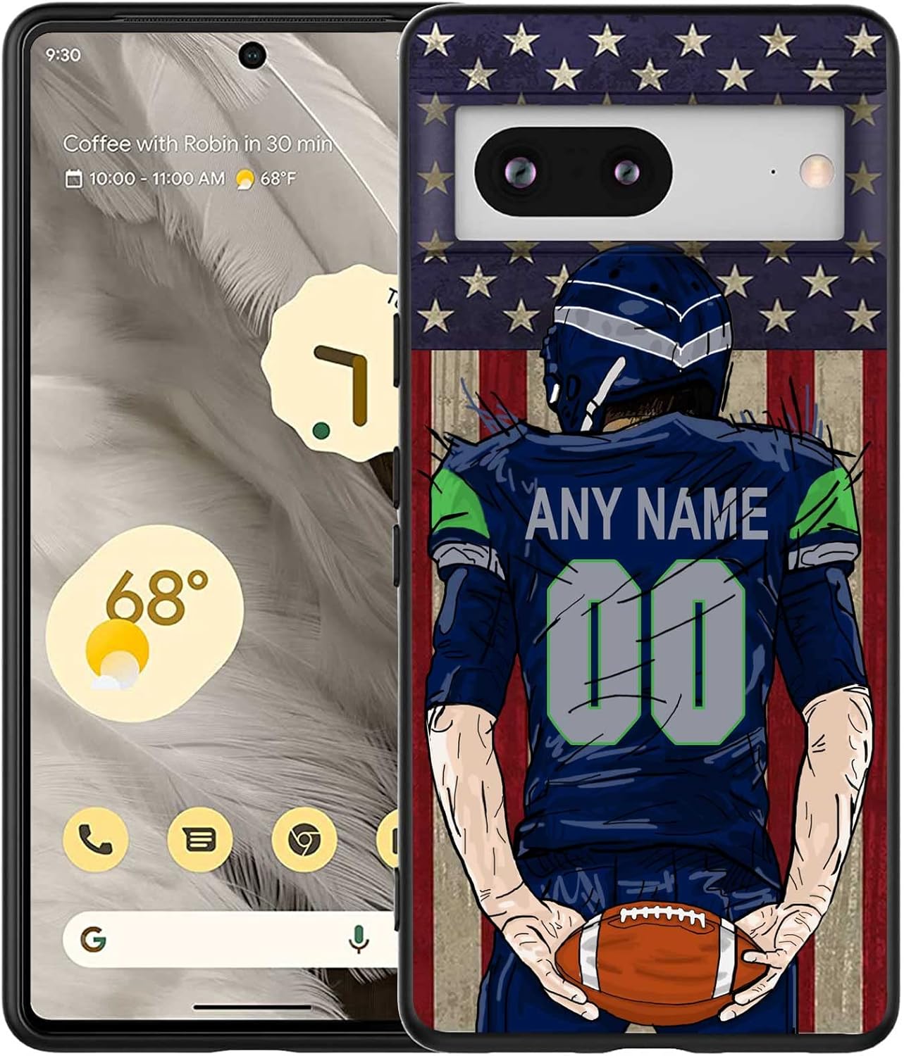 Amazon.com: VNGDA DIY Custom Name & Number Football Phone Case for ...