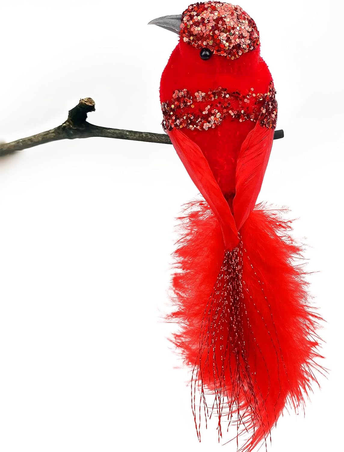 Amazon.com: 6 PCS Red Cardinal Birds with Clip Christmas Tree ...
