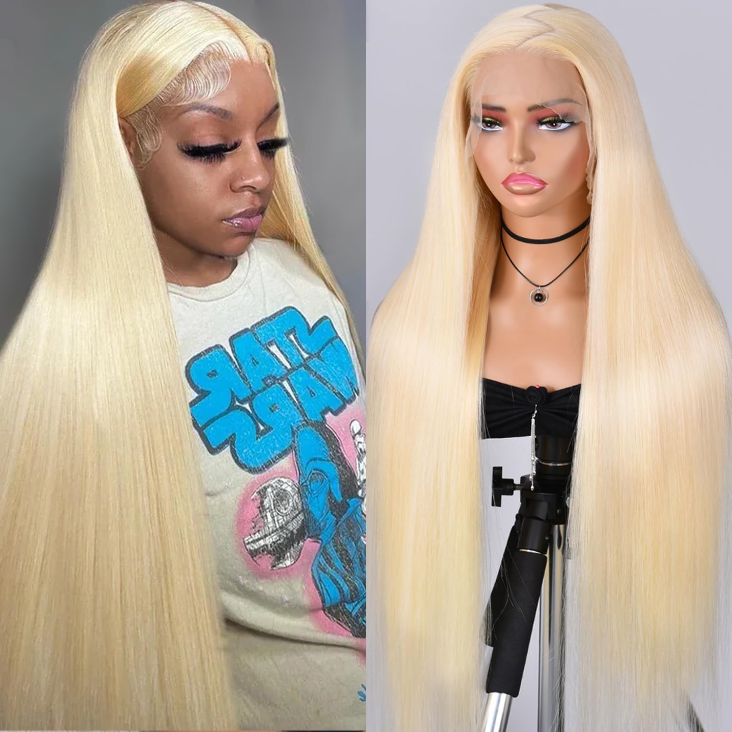 Amazon.com : SOROPO 613 13x6 Lace Front Wig Human Hair 250 Density ...