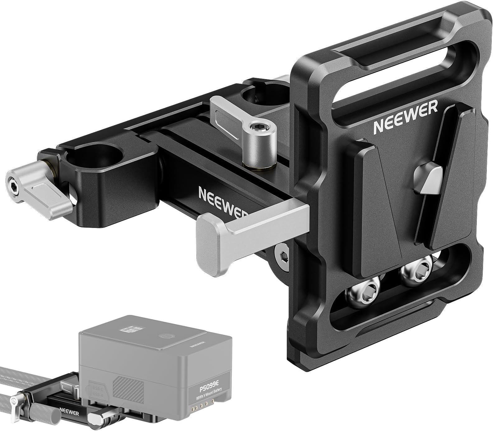 SmallRig V Mount Battery Plate with Dual 15mm Rod Clamp - 3016 : Amazon ...