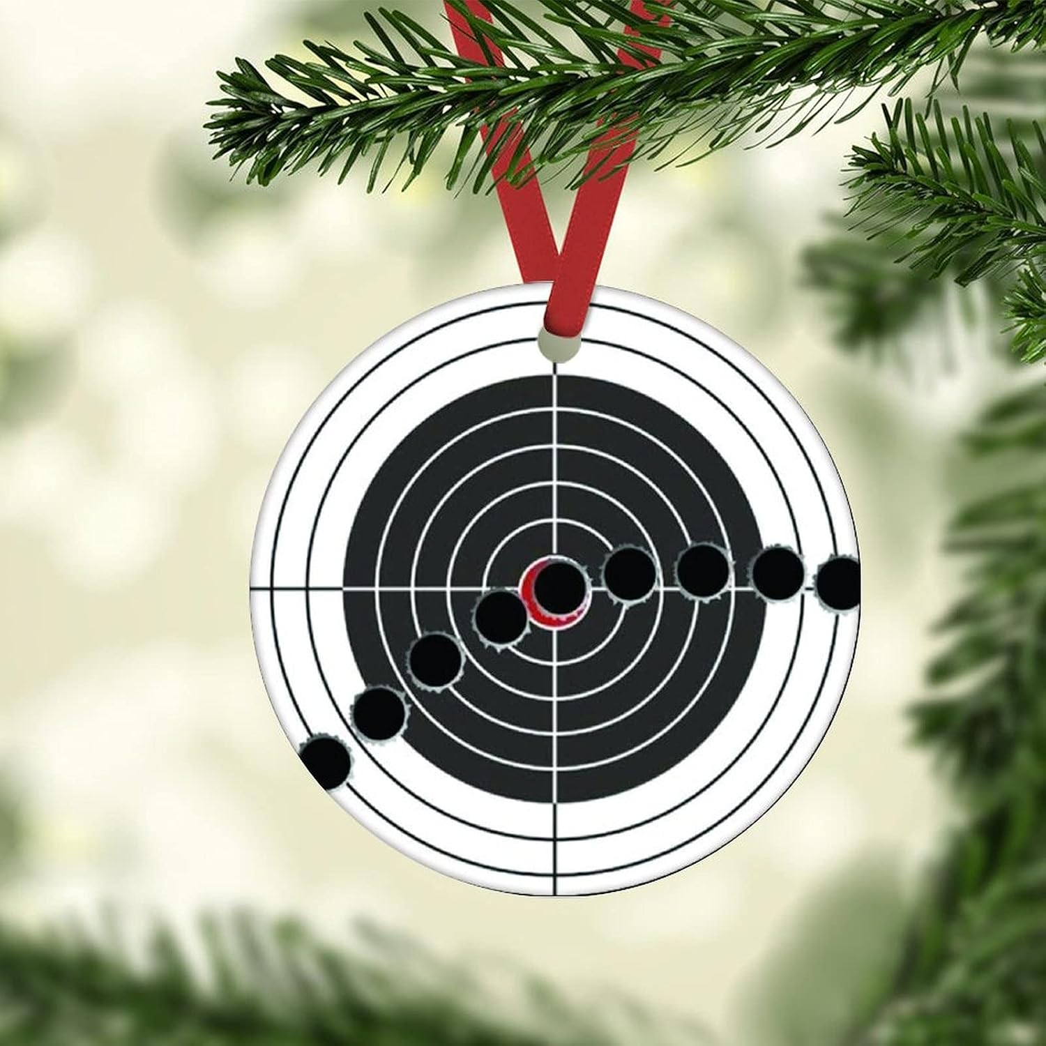 Amazon.com: ArogGeld Xmas Trees Decorated Machine Gun Bullet Holes Over ...