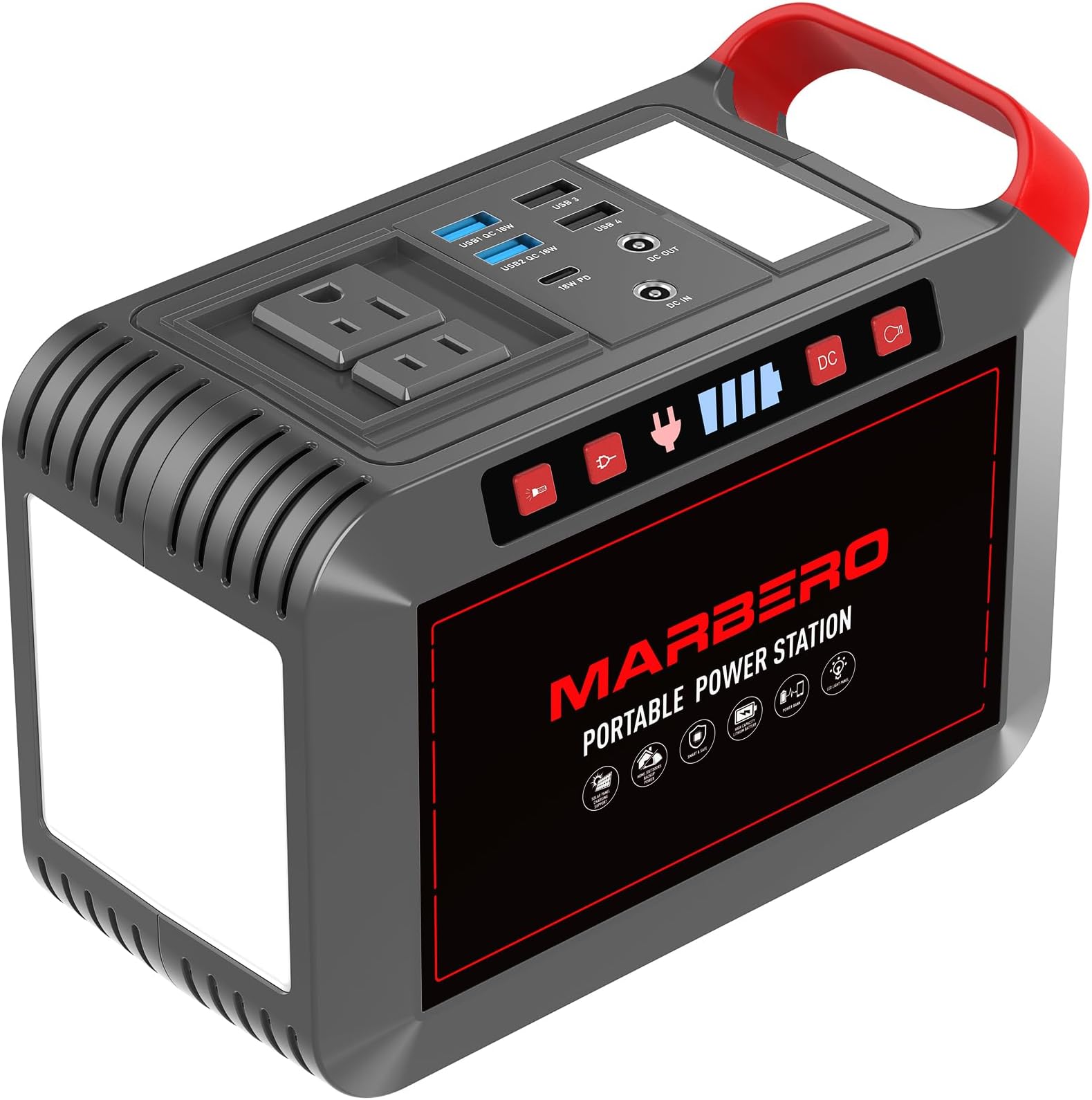 Amazon.com : Portable Power Station 300W MARBERO 237Wh Camping Solar ...