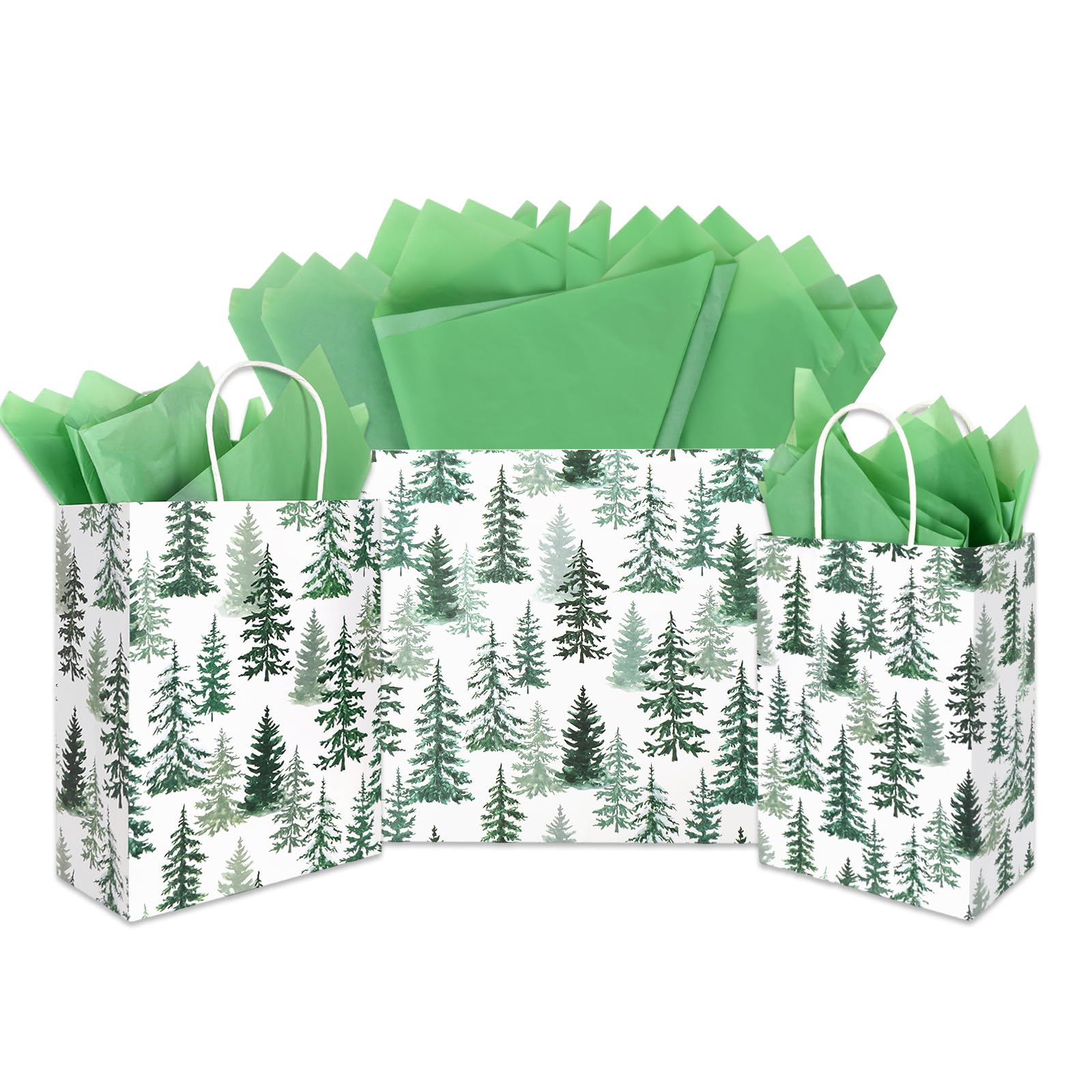Amazon.com: JarThenaAMCS 12Pcs Christmas Paper Gift Bags with Tissue ...